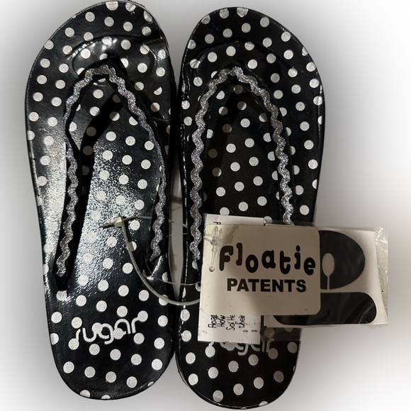 Sugar | Shoes | Nwt Rare Y2k Sugar Floatie Shoes Black Polka Dot Patent ...